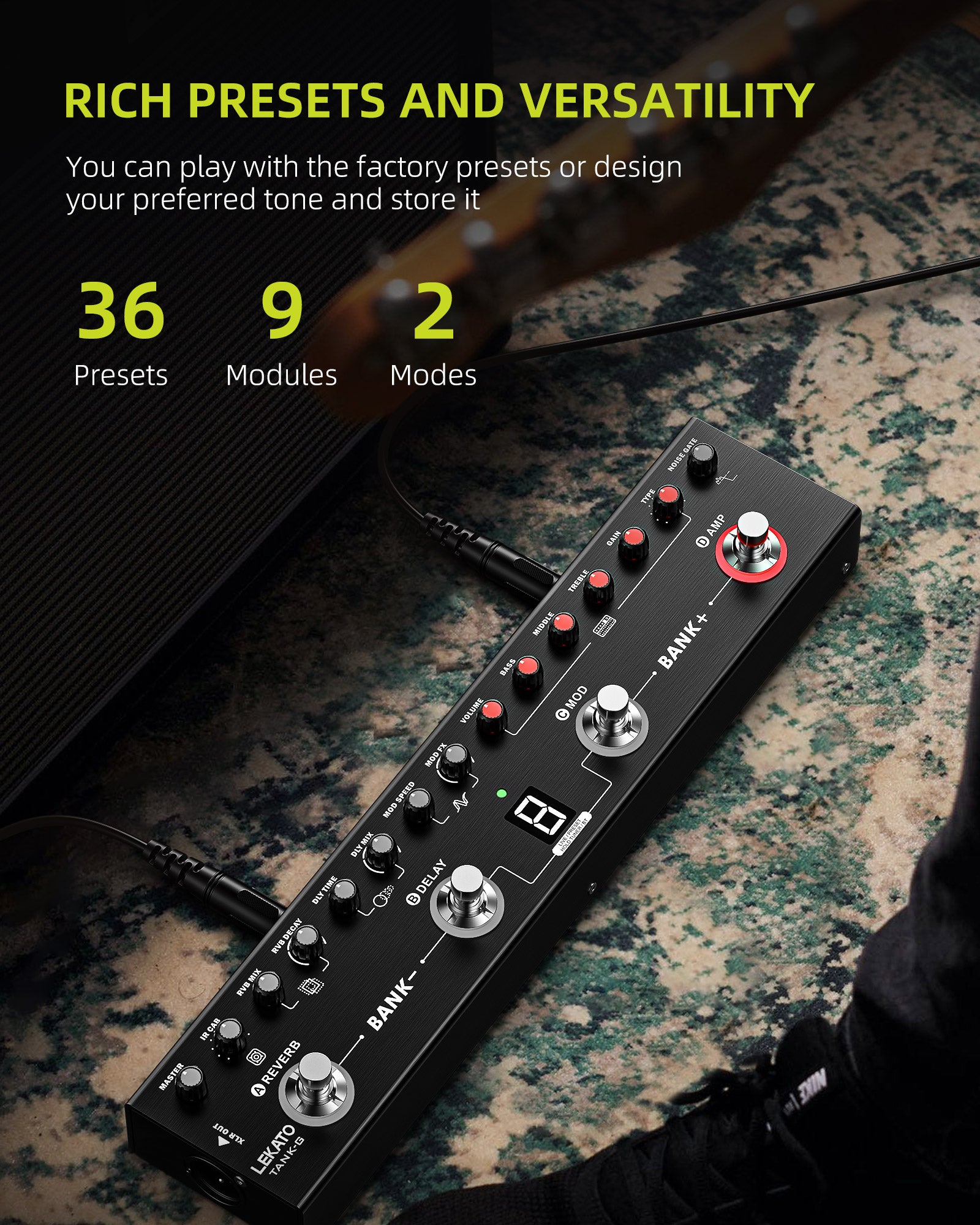 LEKATO Tank-G Guitar Effect Processor Pedal – LEKATO - Buy Musical ...