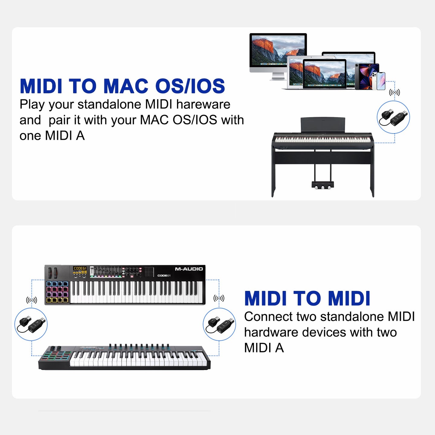 LEKATO Bluetooth Wireless MIDI Adapter – LEKATO - Buy Musical ...