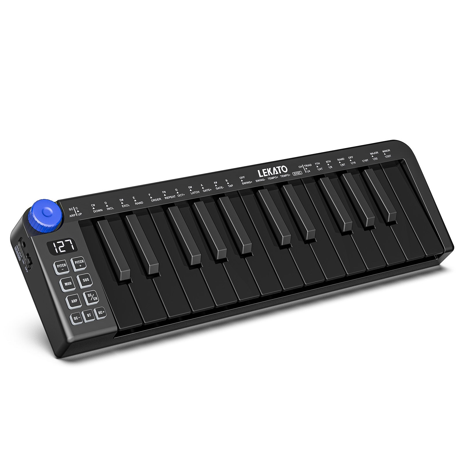 LEKATO SMK-25 MINI 25 Key MIDI Semi Weighted Keyboard Controller Bluet ...