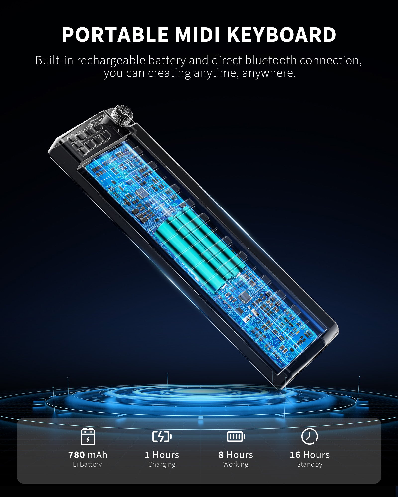 Lekato Smk 25 Mini 25 Key Midi Semi Weighted Keyboard Controller Bluet Lekato Buy Musical