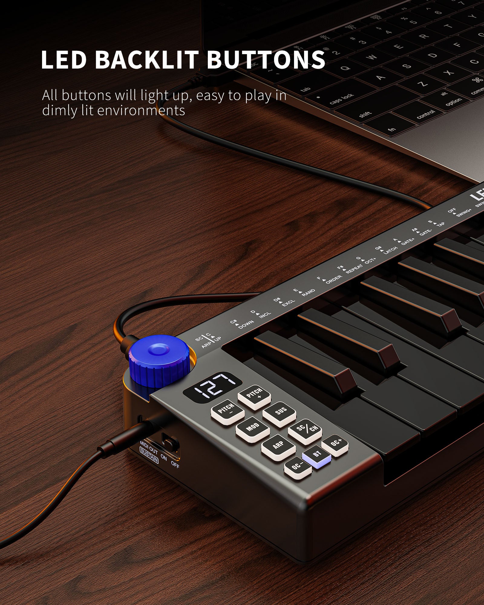 LEKATO SMK-25 MINI 25 Key MIDI Keyboard Controller Bluetooth – LEKATO ...