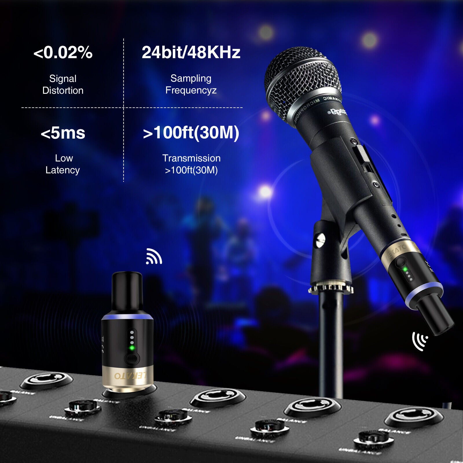 LEKATO MW-1 5.8G Wireless Dynamic Microphone System Top 100 DJs' Essen ...