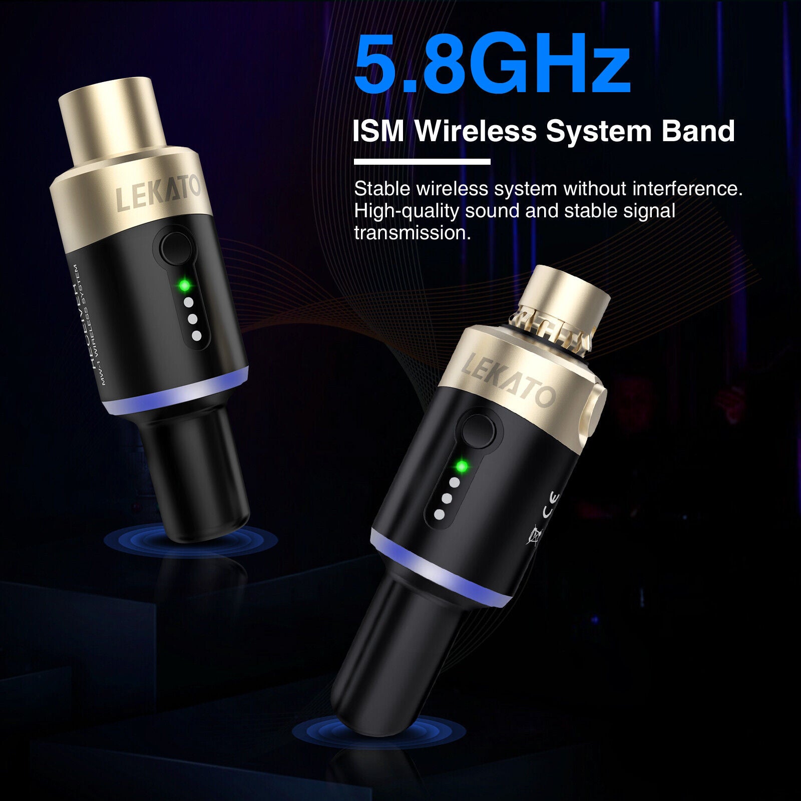 LEKATO MW-1 5.8G Wireless Dynamic Microphone System Top 100 DJs' Essen ...