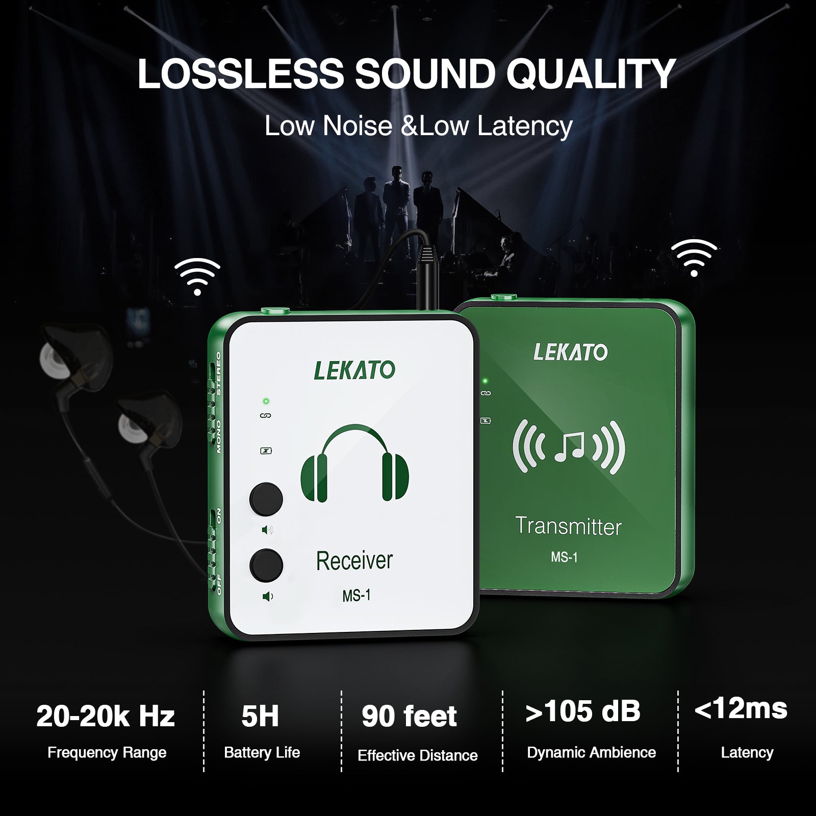 LEKATO MS-1 Wireless In-Ear Monitor System – LEKATO - Buy Musical Instruments, Pedals, Wireless ...