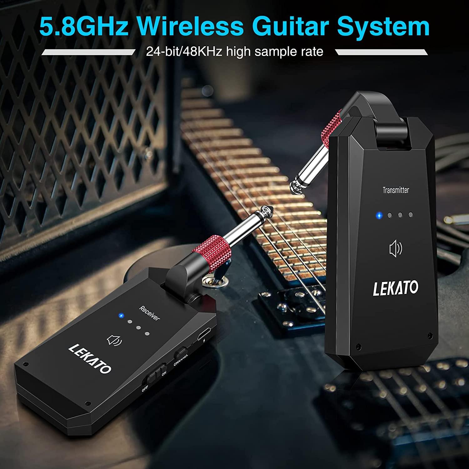 LEKATO WS-90 5.8G Wireless Guitar System Transmitter Receiver – LEKATO ...