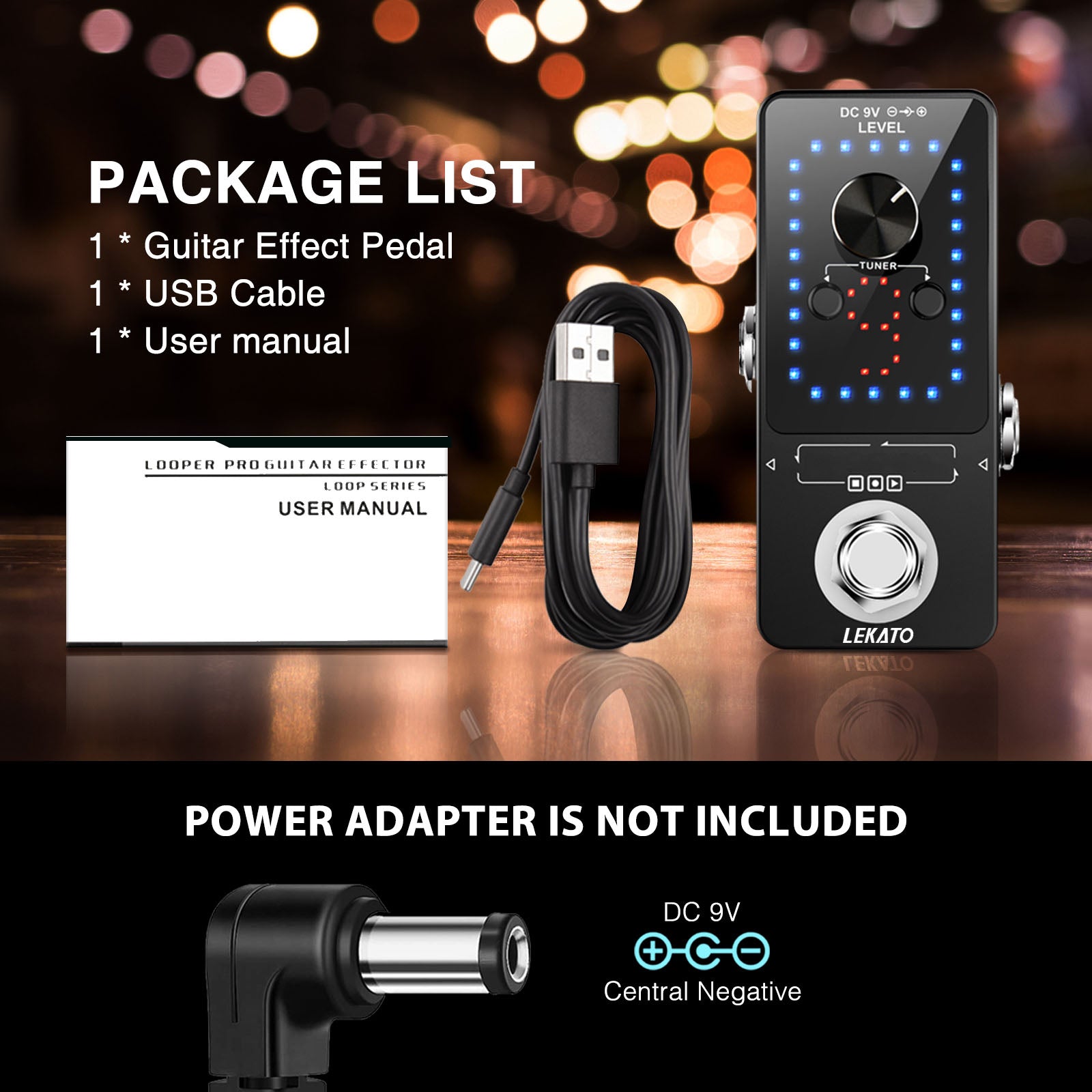 LEKATO Guitar Effect Pedal Looper 9 Loops 40 Mins – LEKATO - Buy ...